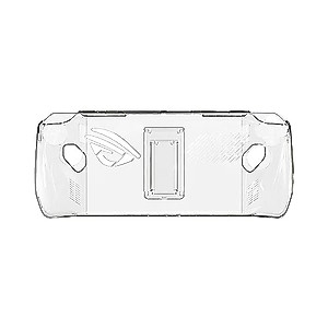 Protective Case Cover For ROG Ally Handheld Game Console,Transparent Case Shockproof Sweatproof Cover With Bracket Protector for ROG Ally Gaming Accessories (Transparent)