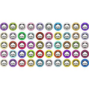 StickerTalk Panda Camera Dots Webcam Covers, 1 Sheet of 50 Stickers, 0.375 inches by 0.375 inches Each