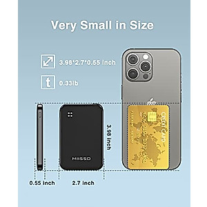 4500mAh Built in Cable Cell Phone External Battery Pack, Portable Phone Charger Power Bank 5V 2.1A Charging Mobile Phone Charger USB-C In/Out Compatible with iPhone 6/7/8/X/11/12/13/14, Heated Vest