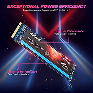 INLAND Prime 500GB NVMe M.2 PCIe Gen3x4 2280 Internal Solid State Drive TLC 3D NAND SSD - Up to 3300 MB/s, 3D NAND, Storage and Memory for Laptop & PC Desktop