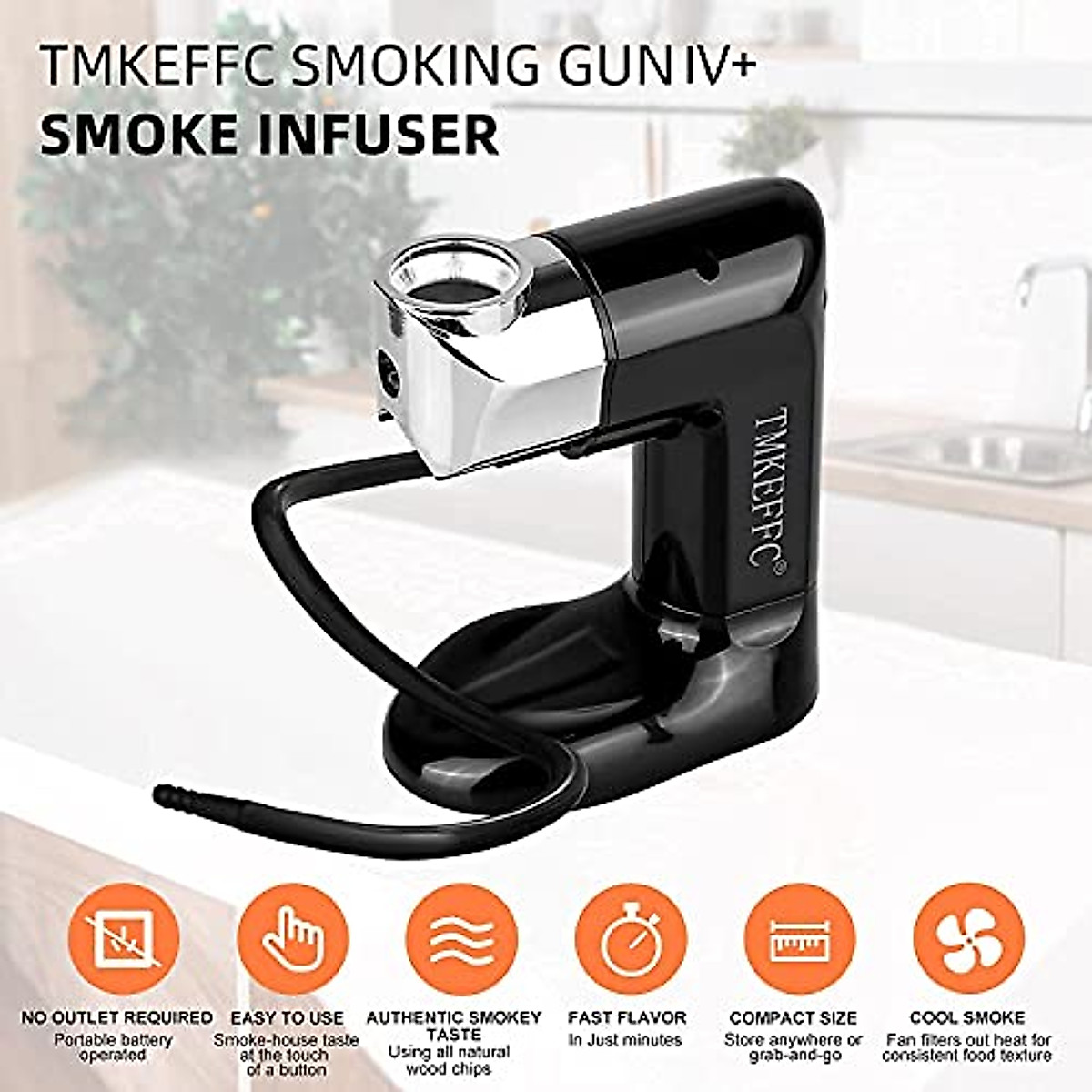 TMKEFFC Smoking Gun Food Smoker IV+ & Smoking Gun Dome Cloche Cover