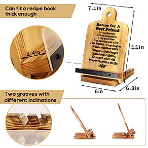 Birthday Friendship Gifts for Women Friends Cookbook Stand Gifts for Friend Inspirational Gifts for Women Friends Bestie BFF Friend Kitchen Gifts Cookbook Stand C-004