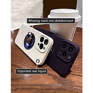 Kakalux Compatible iPhone 14Pro Design Liquid Silicone Magnetic case, Non-Stick Fingerprint Effective Smudge-Proof, Drop-Proof airbag Protection at All Four Corners, Suitable for iPhone 14Pro-Black.