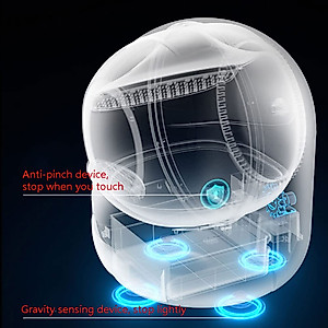 TOMYEUS Cat Box Smart Cat Toilet Automatic Large Cat Litter Box Feces Shovel Cat Automatic Cleaning Artifact Cat Furniture (Size : Without Curtain)