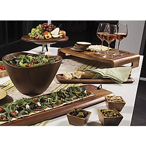 Lipper International Acacia Narrow Serving Tray for Sushi or Cheese, 18.25" x 6.13" x 0.75"