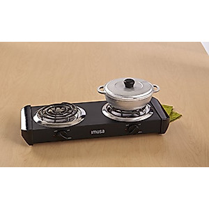 IMUSA USA GAU-80306 Electric Double Burner 1750-Watts , Black