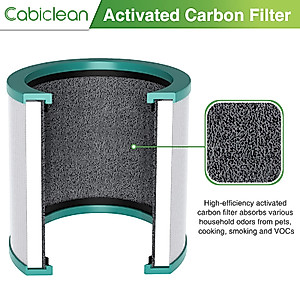 TP01 HEPA Filter Replacement Compatible with Dyson Tower Purifier Pure Cool Link TP01, TP02, TP03, AM11, BP01 Models, Compare to Part # 968126-03 (Pack of 2)