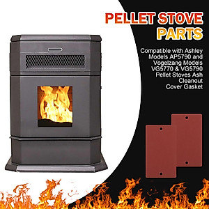 88177 Pellet Stove Ash Cleanout Cover Gasket Parts Replacement for US Stove Ashley VG5770 and Vogelzang VG5770 & VG5790 Pellet Stoves Gasket- 2 Pack