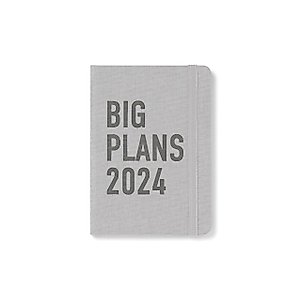 Letts Big Plans A6 2024 day to page with appointments diary - stone