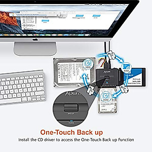 Alxum SATA IDE to USB 3.0 Hard Drive Adapter with Power, IDE to SATA Adapter External Hard Disk Reader for 2.5 / 3.5 inch IDE