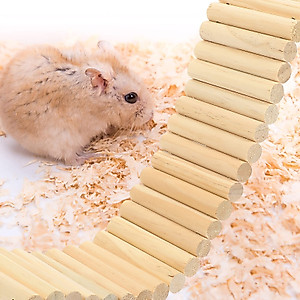 Ladder Fence Hedgehog Separating Fence Hamster Cage Ornament Hamster Ladder Hamster Toys Multipurpose Wooden Fence Hamster Plaything Small Pet Climbing Toy Hamster Wooden Ladder