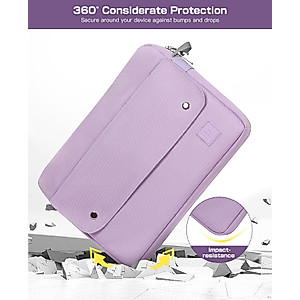 Dadanism 9-11" Tablet Sleeve Shoulder Bag for iPad Air 5/4 10.9, iPad Pro 11 M4 M2, iPad Air 11" 2024, iPad 10.2 9/8/7th, iPad 10th Gen 10.9, Galaxy Tab A9+/S9 FE/A8, Tablet Carrying Bag, Taro Purple