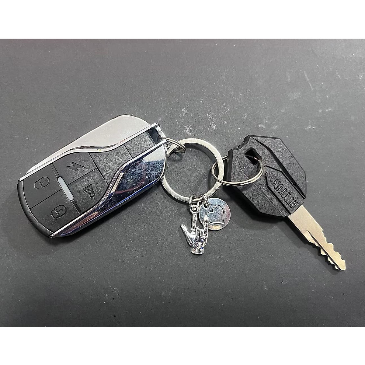 Sign Language Key Ring/Keychain/Zipper Pull - Sign Language Keychain - I Love You Sign Language - ASL Keychain - Signing Keychain