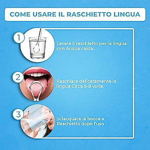 Tongue Scraper for Adults by HOKIN (1Pcs Oral Care Pack) Stainless Steel Tongue Cleaners Reduce Bad Breath 100% Metal Tough Scrapers Men and Women Hygiene