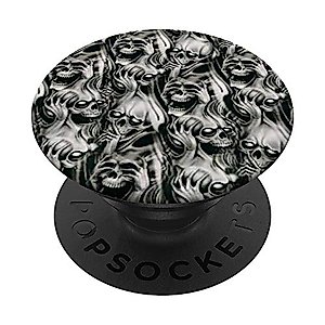 Unique Skull Hear No Evil, See No Evil, Speak No Evil PopSockets PopGrip: Swappable Grip for Phones & Tablets