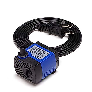 AQUANEAT Submersible Water Pump, 80GPH Fountain Pump, Small Water Pump, Aquarium Pump for Fish Tank, Outdoor Water Fountain, Hydroponics, Pond