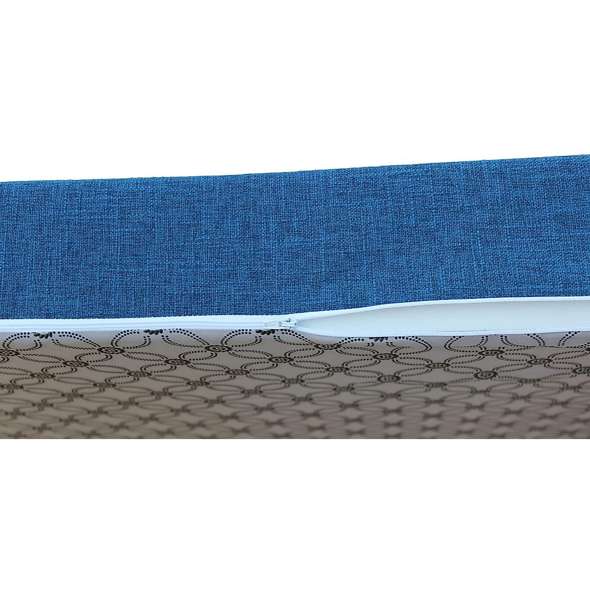 Custom Bench Cushion 72Inch, Cushion for Window Seat, Indoor/Outdoor Foam Furniture Cushion, Long Chair Seat Pad for Patio Swing Garden Sofa Piano, Optional Piping, Classic Blue 18" X 72"X 2"