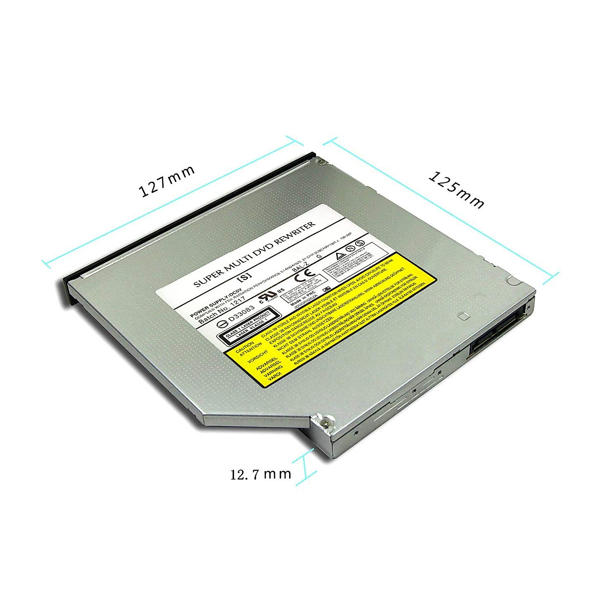 OSGEAR Internal Thick 12.7mm SATA 8X DVDRW CD DVD RW ROM Burner Writer Laptop Replacement PC Mac Tray Loading Drive for Asus Acer HP Dell Lenovo Samsung Sony