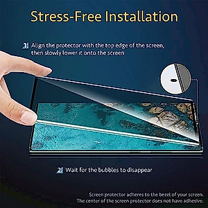 Coliary [2+2 Pack] Galaxy S23 Ultra Screen Protector, 9H Tempered Glass, Ultrasonic Fingerprint Support, 3D Curved, HD Clear Scratch Resistant for Samsung Galaxy S23 Ultra 5G Glass Screen Protector