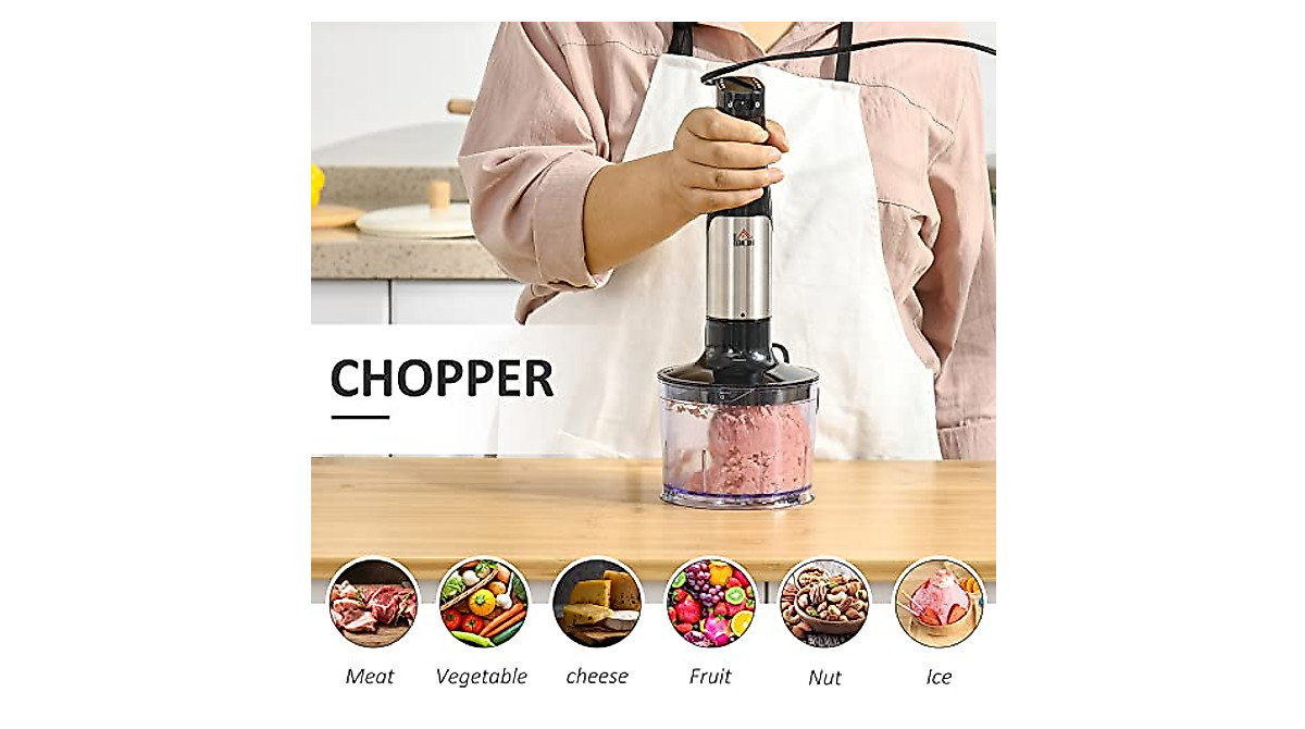 HOMCOM 4-in-1 Hand Blender - Powerful & Versatile