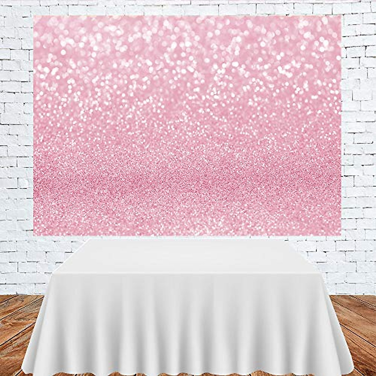 Lofaris Pink Bokeh Photography Backdrop Shinny Spots Sparkle Abstract Halos Background Newborn Baby Shower Birthday Party Decorations Portrait Photo Booth Props 7x5ft