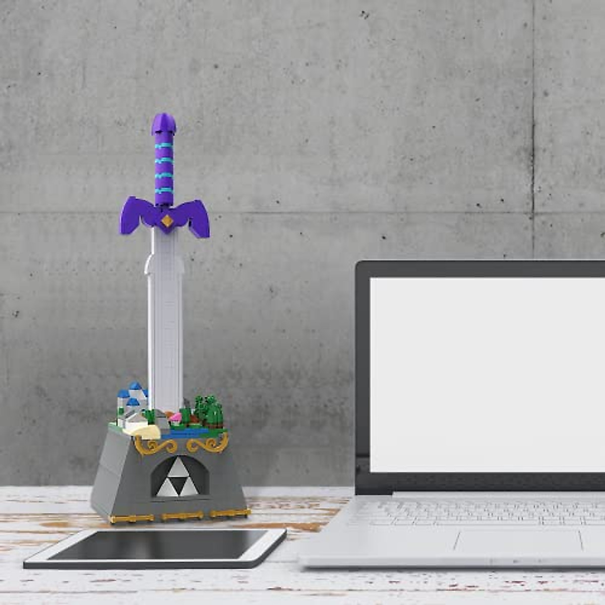 Xunsan Master Sword Building Kit, Micro Hyrule Castle Building Toys, Perfect BOTW Building Décor Set, Detachable Desktop Decorations, Birthday Gifts for Kids Boys Ages 6+ (388 Pieces)