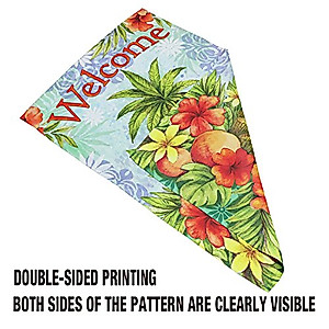 LAYOER Garden Flag 12.5 x 18 Inch Home House Double Sided Pineapple Flowers Welcome