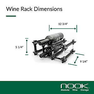 Nook 6 Bottle Modular Wine Rack - Easy 2 Step Assembly