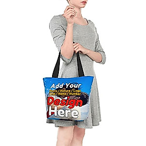Custom Tote Bag For Women Personalized Tote Shoulder Bag Customized Handbag Custom Bag Women's Gift For Birthday Wedding Business Travel