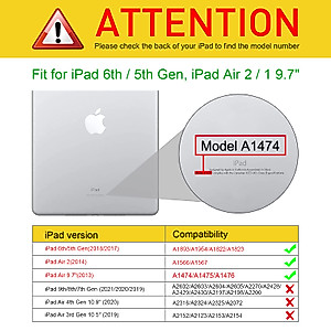 Fintie Case for iPad 6th / 5th Generation (9.7 Inch 2018/2017), iPad Air 2, iPad Air - [Multiple Secure Angles] Slim Magnetic Kickstand Protective Cover with Auto Sleep Wake Feature, Love Tree