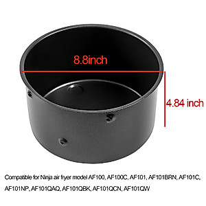 Replacement Air Fryer Basket for Ninja AF101 AF100 AF100C AF101BRN AF101C AF101NP AF101QAQ AF101QBK,Air Fryer Accessories and Replacement Parts,4QT Capacity