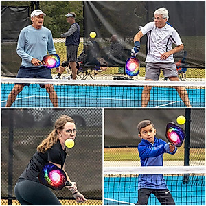 AUTOSAN Pickleball Paddle Graphite and Fiberglass Composite Face & Aramid Honeycomb Core,EdgeSentry Protect Pickleball Paddle with Cover,Rule Ebook,Lightweight 7.2-7.5OZ,Indoor Outdoor,Kid,Men Women