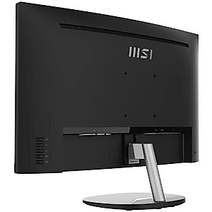 MSI Pro MP271CA, 27" Monitor, 1920 x 1080 (FHD), Curved VA, 75Hz, TUV Certified Eyesight Protection, 4ms, Displayport, HDMI, Tilt, Black