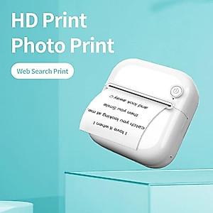 ANGGREK Mini Printer, Multifunctional Thermal Printing Technology Portable Fast Connection Mini Pocket Printer for Home