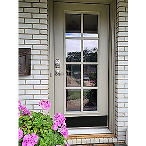 GALOFAY Door Kick Plate 10x34 inches Matt Black Acrylic Decorative Plates Protector for 36 inches Front Doors, 1/10 inch Thickness 10"x 34" (Black)