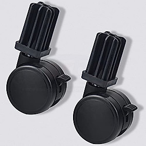 Caster Wheel Gas Grills/Stem Style Locking Swivel Caster 6414 for Weber, Genesis, Summit, Silver, Spirit Gas Grills, Includes Caster Insert (2 5/16" in Diameter) (2)