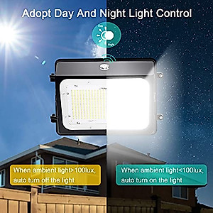 DragonLight 80W LED Wall Pack Light with Dusk-to-Dawn Photocell, IP65 Waterproof Security Flood Lights Outdoor, 5000K Daylight 10,800LM Super Bright 100-277V for Commercial Street & Area Lighting