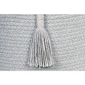 Lorena Canals Basket Woody Pearl Blue - Pearl Blue - Baskets - 9" x Ø 9" - 97% Cotton, 3% Other Fibres