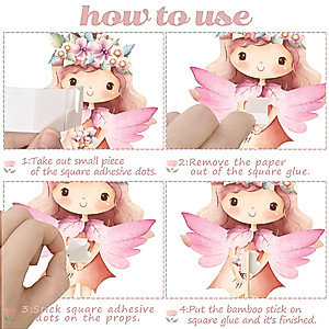 Fairy Party Centerpiece Stciks Fairy Birthday Decorations Fairy Centerpieces for Table 28pcs Fairy Party Table Toppers Fairy Baby Shower Decorations for Floral Fairy Garden Party Supplies