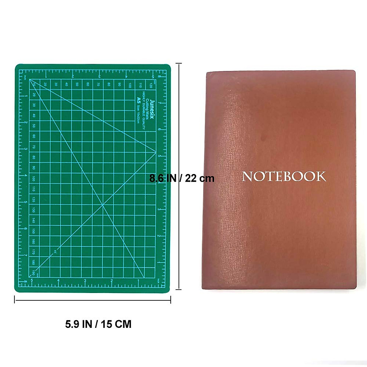 2 PCS Double Sided Self Healing Cutting Mat, Rotary Cutting Board with Grid & Non Slip Surface, Rotary Cutter for Craft, Fabric, Quilting, Sewing, Scrapbooking Project (2 PCS)