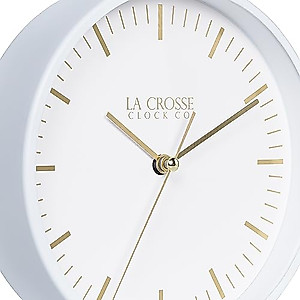 La Crosse Clock 404-3715 6-inch Etta Metal Wall/Table Silent Quartz Clock