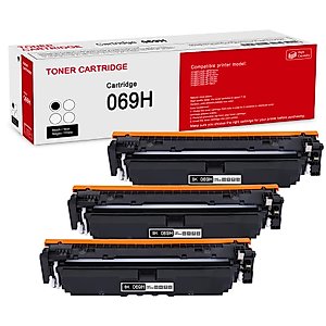 3 Pack 069H 5098C001 Black Toner Cartridge 069H 5098C001 Compatible 5098C001 Replacement for Canon imageCLASS LBP673Cdw LBP674Cx LBP674Cdw MF752Cdw MF753Cdw MF751Cdw MF756Cx Printer