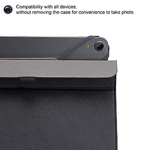 GoodCase 9-10.9 Inch Universal Tablet Case, Protective Cover Stand Folio Case for 9" - 10.9" Inch Android Touchscreen Tablet, with 360 Degree Rotatable Kickstand and Multiple Viewing Angles (Black)