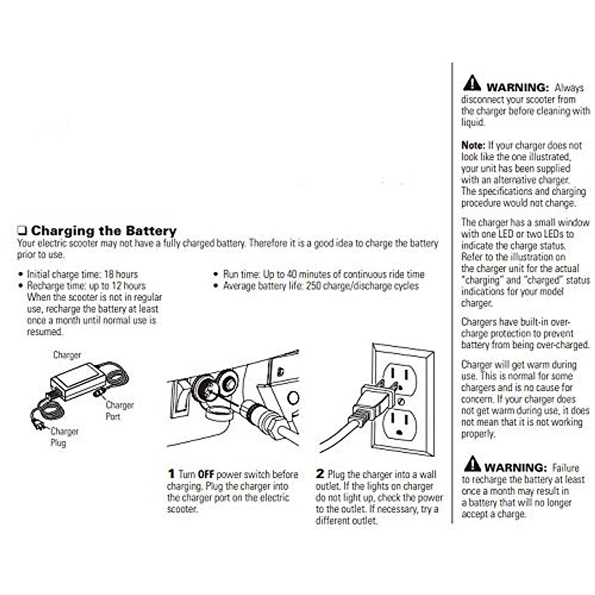 24V Battery Charger for Razor E100 - Original 24V 600mA Charger for Razor E100, E125, E150, E175, Crazy Cart, eSpark - Premium Compact Replacement E100 Charger