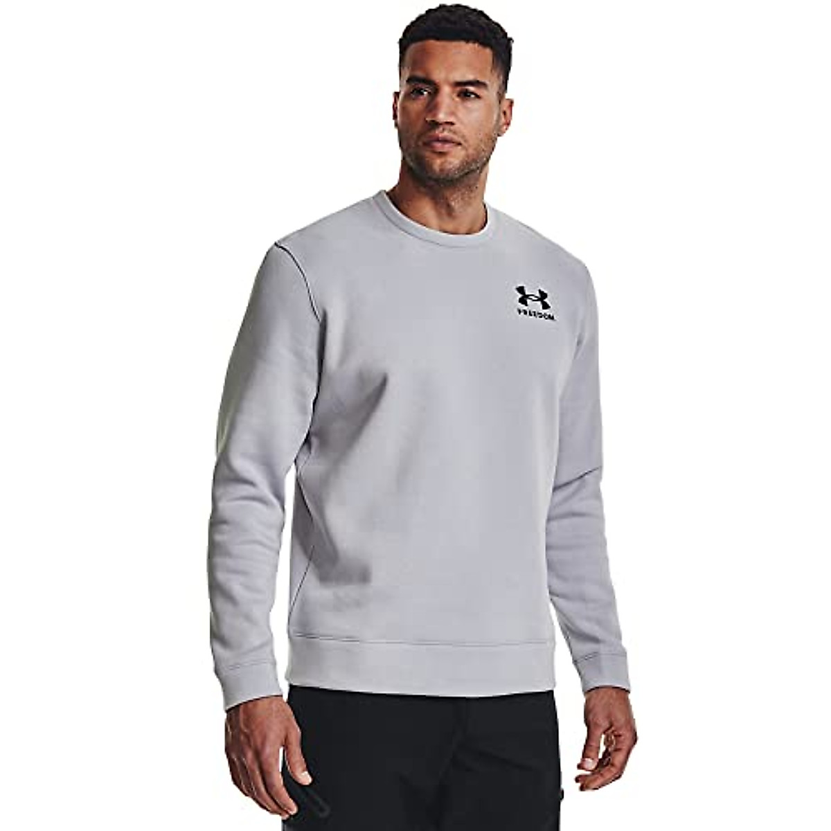 Under Armour Men's Standard Freedom Rival Terry Crew, (011) Mod Gray / / Black, Medium