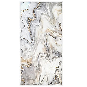 Wamika White Gold Marble Hand Bath Towel Shower Towels Set Gray Tie Dye Kitchen Hanging Gym Fingertip Bathroom Towel Highly Absorbent