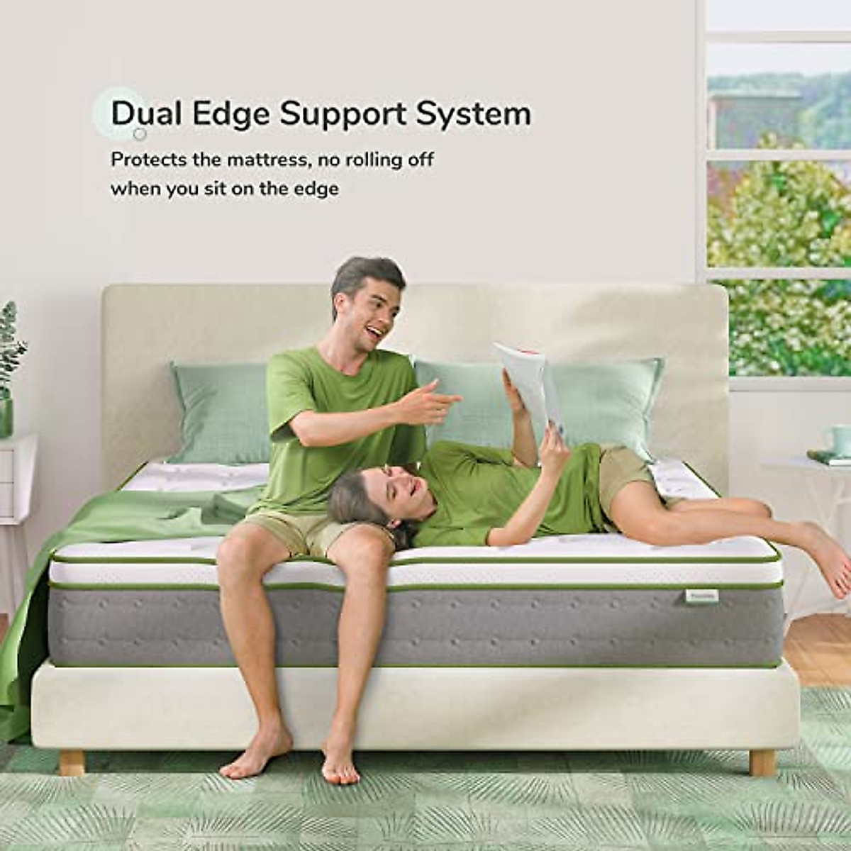 Novilla Twin Mattress, 10 Inch Hybrid Pillow Top Twin Size Mattress in a Box with Gel Memory Foam & Individually Wrapped Pocket Coils Innerspring for a Cool & Peaceful Sleep