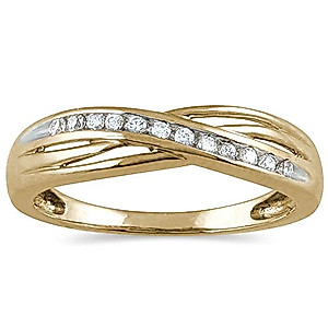 1/10 Carat TW Diamond Ring 10K Yellow Gold