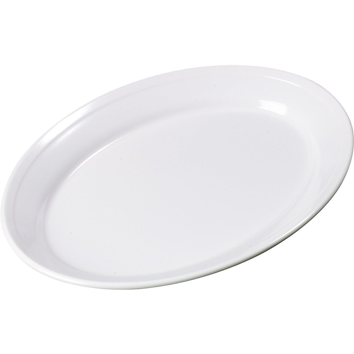 Carlisle FoodService Products 4356002 Dallas Ware Melamine Oval Platter Tray, 12" x 8.50", White (Pack of 24)