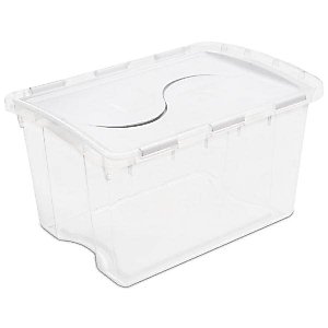 Sterilite 19148006 48 Quart Clear Hinged Lid Storage Box